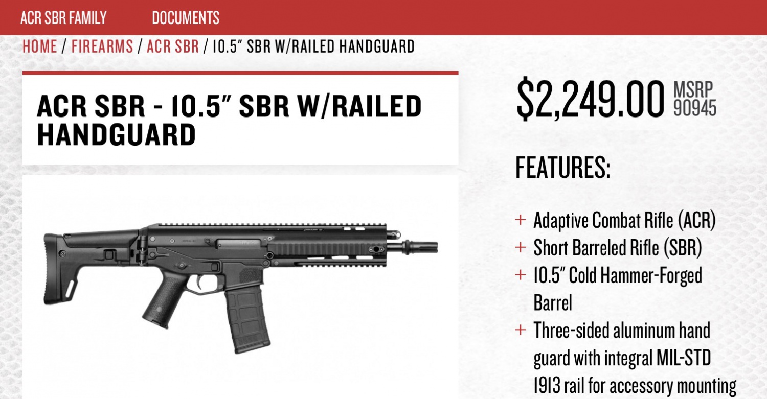 Bushmaster 10.5" ACR SBR
