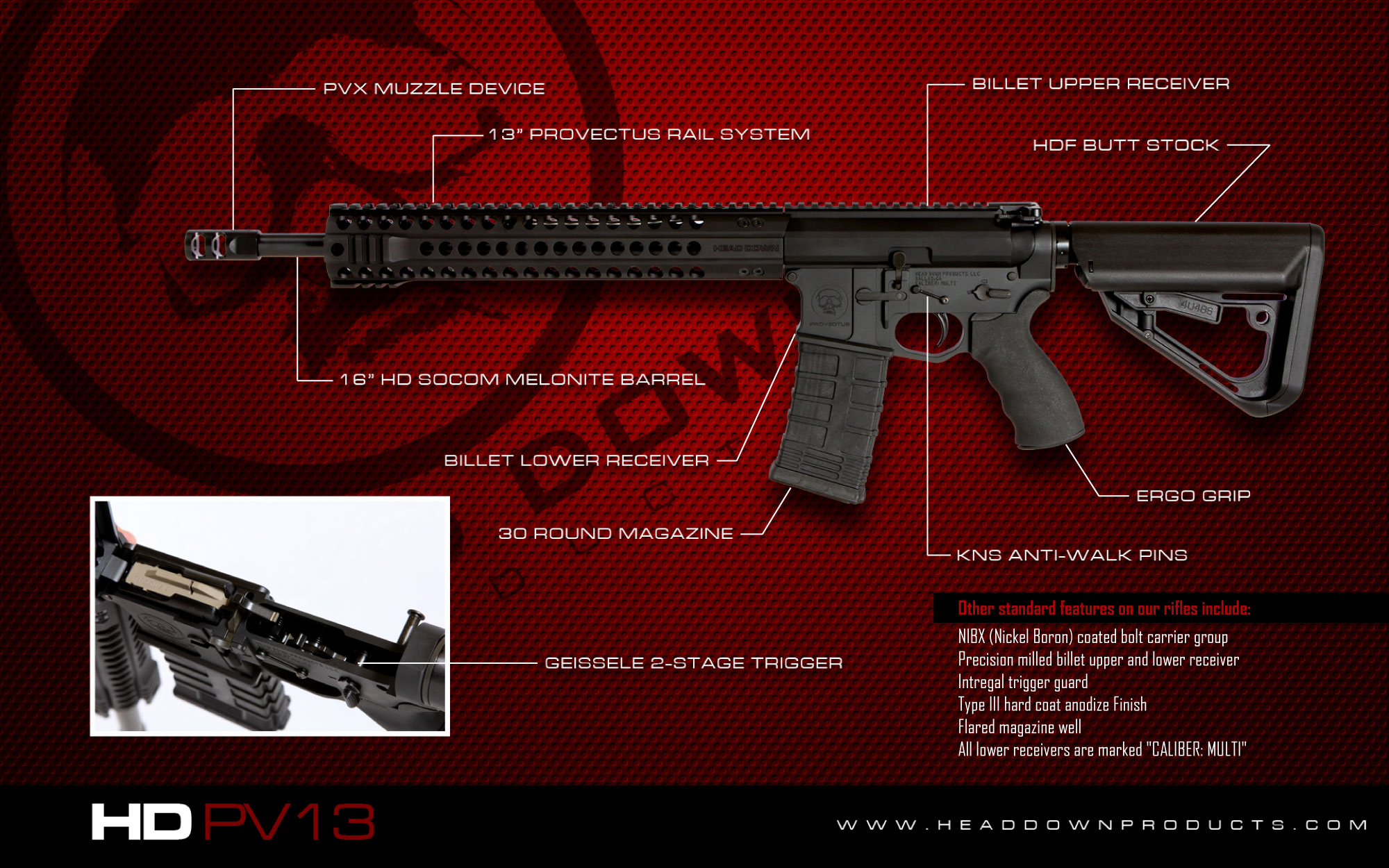 Head Down Products PV13 Rifle